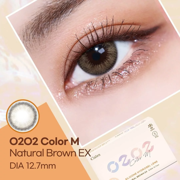 Clalen O2O2 Color M 月拋| Natural Brown – Super-cons 阿瞳目隱形眼鏡專門店
